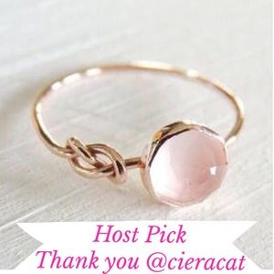 Jewelry | Natural Gemstone Pink Moonstone Ring | Poshmark